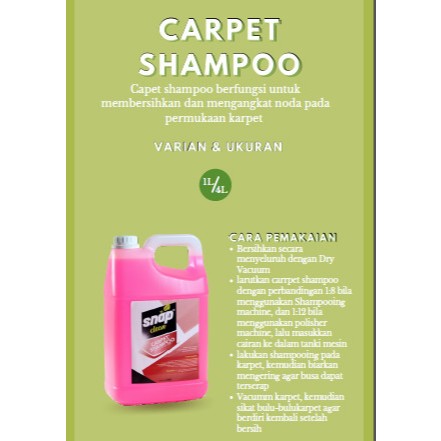 Jual Carpet Shampoo Karpet Shampo Sabun Pembersih Karpet, Snap Clean ...
