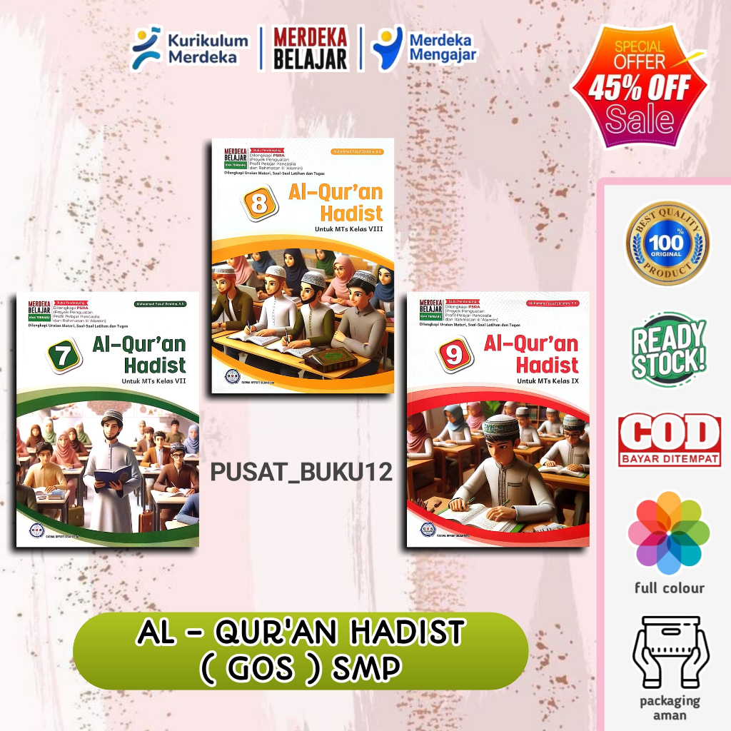Jual Buku Siswa Pendamping AL-QUR'AN HADiST, KMA 450 Kelas 7,8,9 SMP Kurikulum Merdeka - Global ...