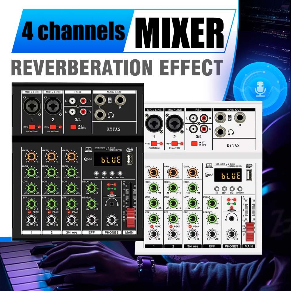 Jual Mixer/Mixer 4 arah, siaran langsung KTV gema rumah 4 arah USB ...