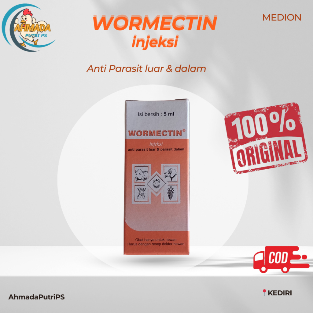 Jual WORMECTIN INJEKSI MEDION – Antiparasit luar & parasit dalam - Obat ...