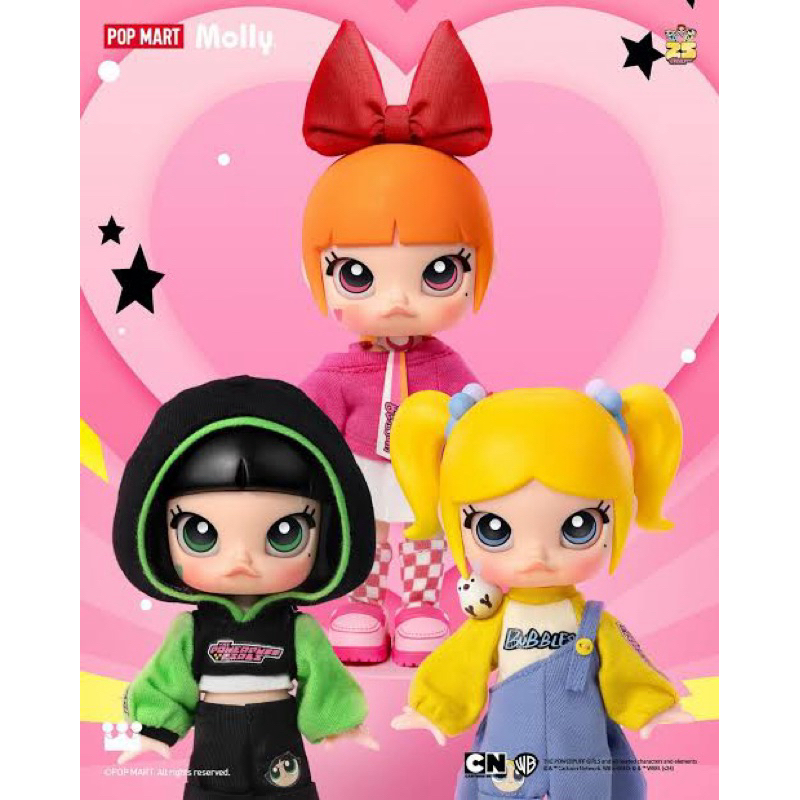 Jual [READY] POPMART MOLLY X POWERPUFF GIRLS SERIES ACTION FIGURES ...
