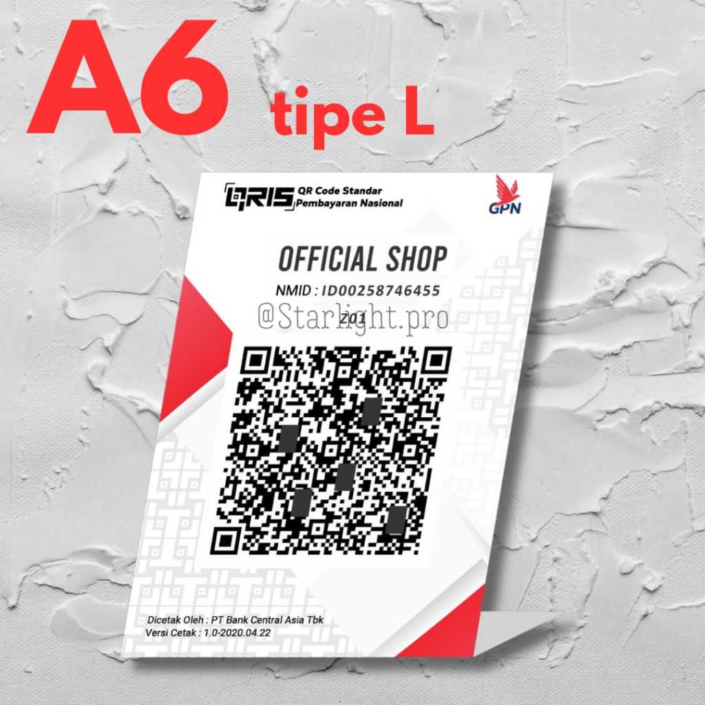Jual Standing Acrylic QR code digital payment A6 - papan standing payment print uv | Shopee ...