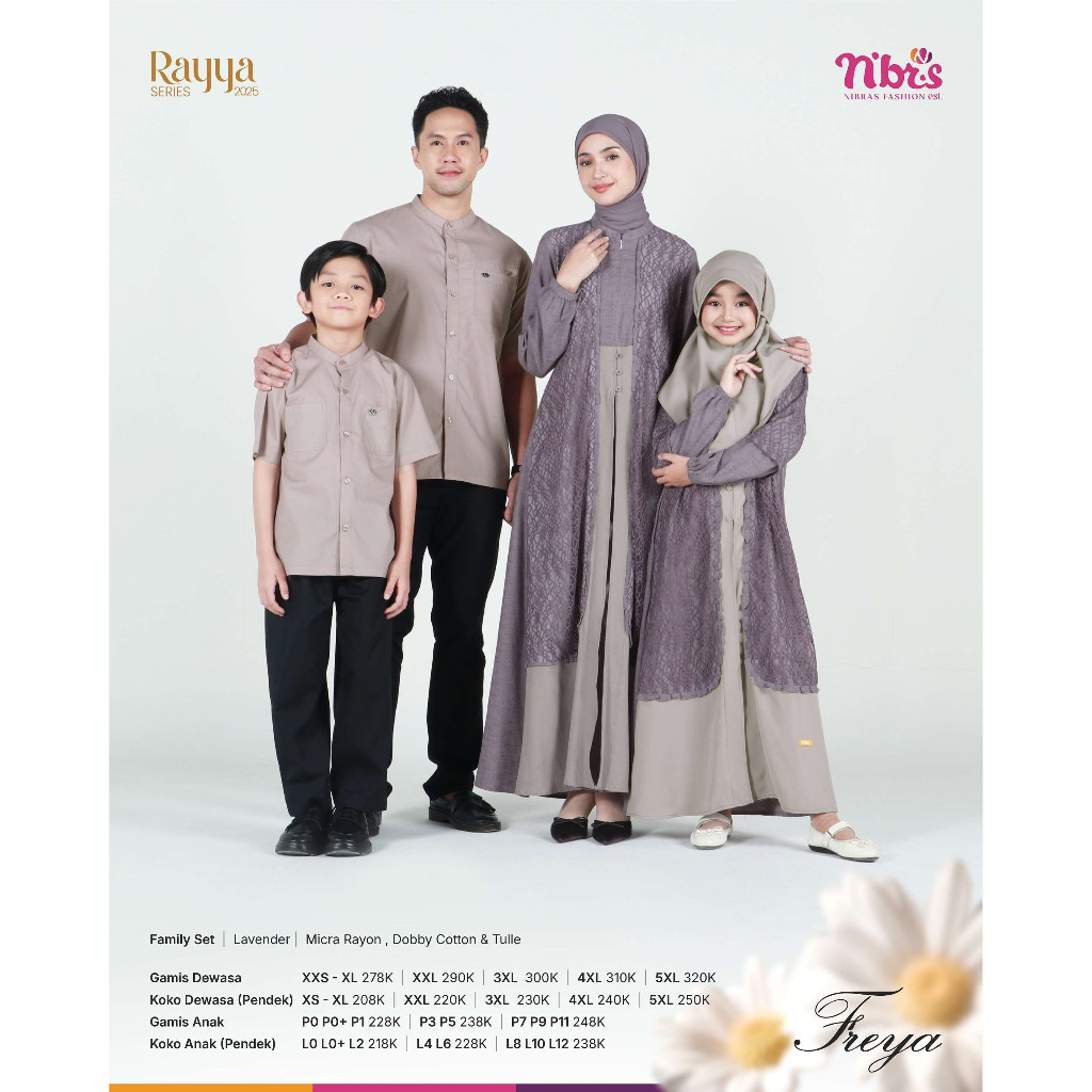Jual SARIMBIT TERBARU NIBRAS 2025 FREYA LAVENDER BAHAN RAYON ADEM ...