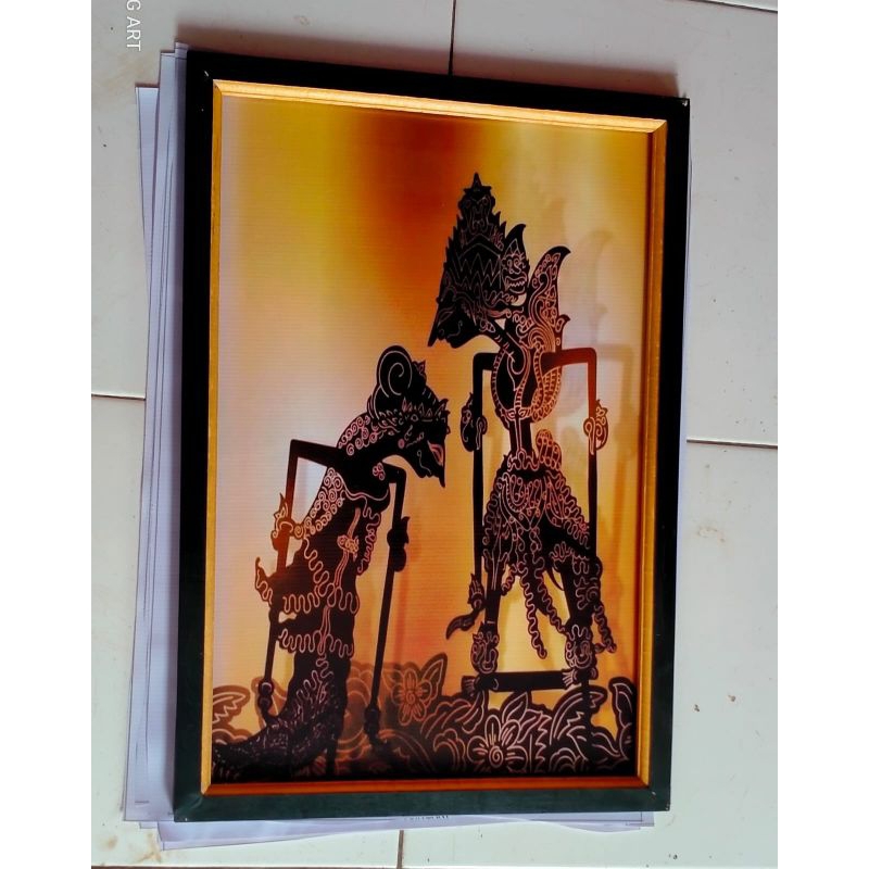 Jual hiasan dinding digital printing wayang pandawa Lima bima,yudistira ...