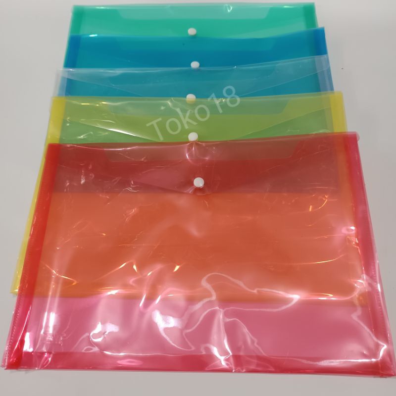 Jual 1 Lusin Map Plastik Kancing Ukuran Folio(Isi 12 Pcs) | Shopee Indonesia