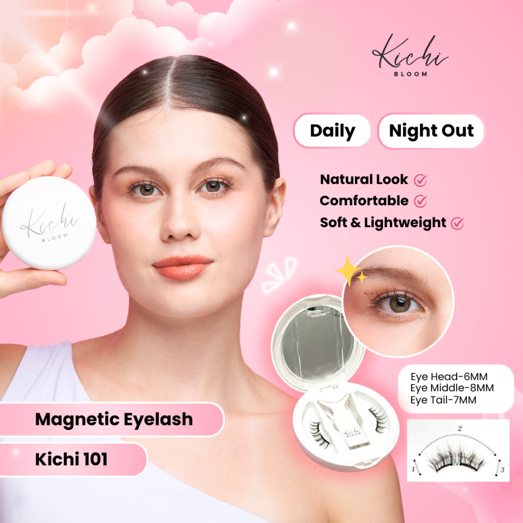 Jual KICHI 101 - KICHI BLOOM Magnetic Eyelash Reusable 100% Original - Bulu Mata Magnet - Tanpa ...