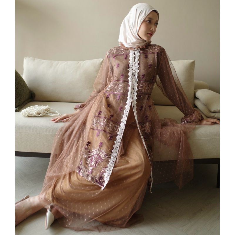 Jual LEVIORA | Love, Laces: Playa One Set Tulle Brukat (Setelan Outer ...