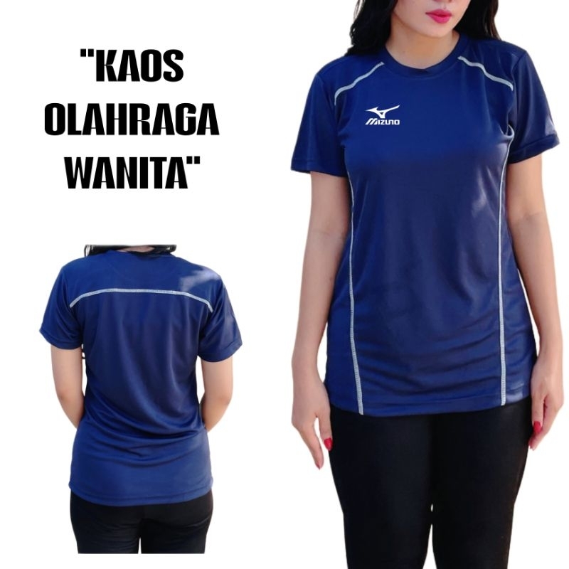 Jual baju olahraga wanita cocok untuk senam aerobik zumba futsal bulutangkis lari lengan pendek ...