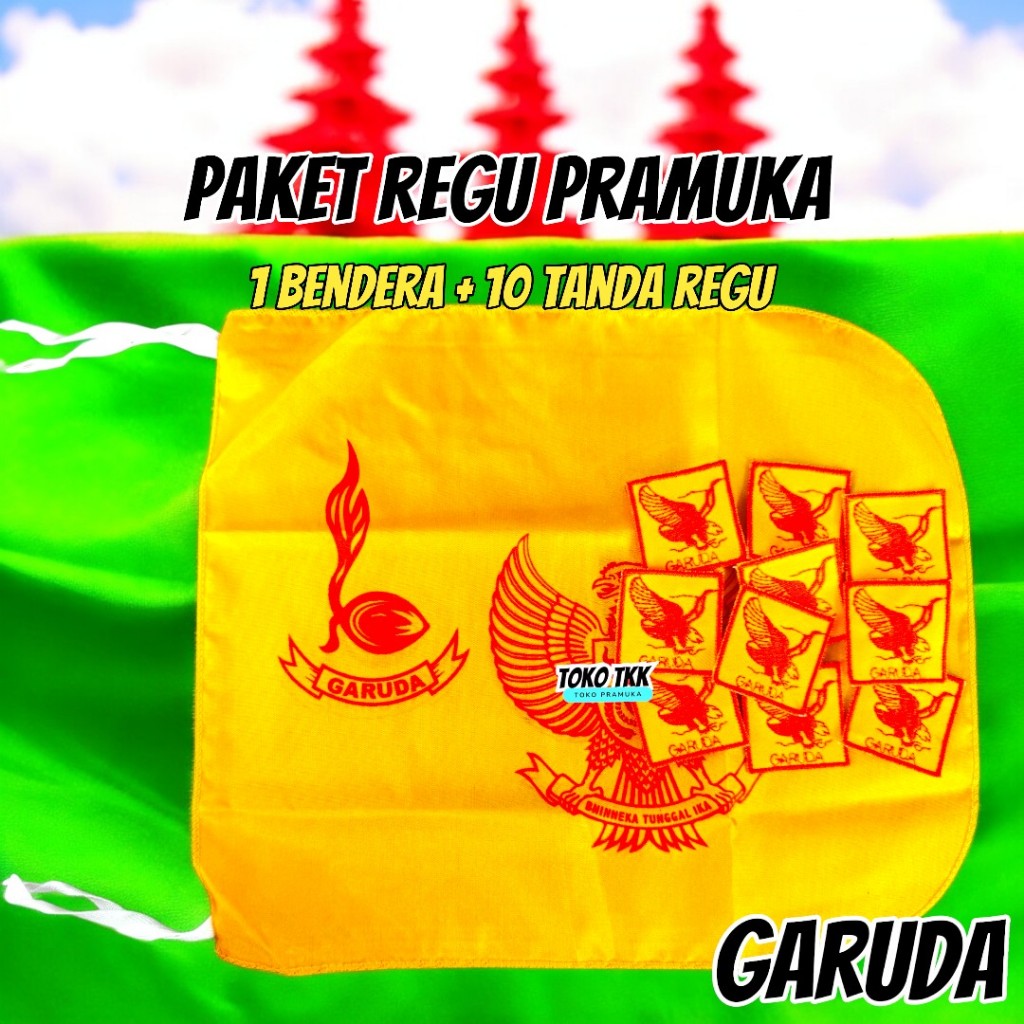 Jual Paket regu pramuka garuda ( 1 bendera regu + 10 tanda regu garuda ...