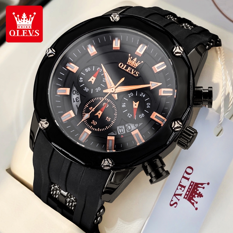 Jual OLEVS Jam Tangan Pria Original Anti Air Tahan Sport Analog Digital ...