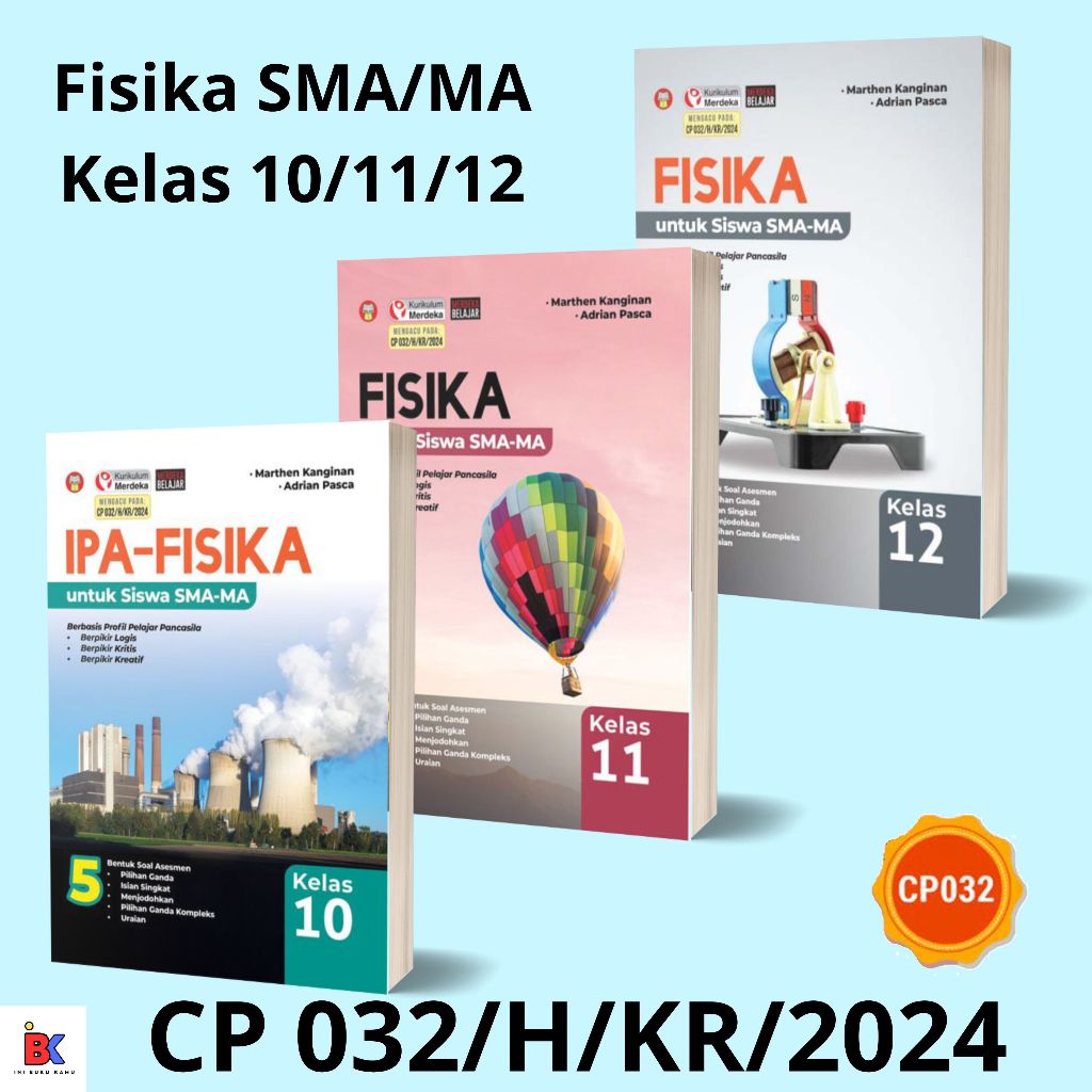 Jual Buku Fisika SMA Kelas 10/X/11/XI/12/XII Kurikulum Merdeka-Martheen Kanginan cp 2024 ...