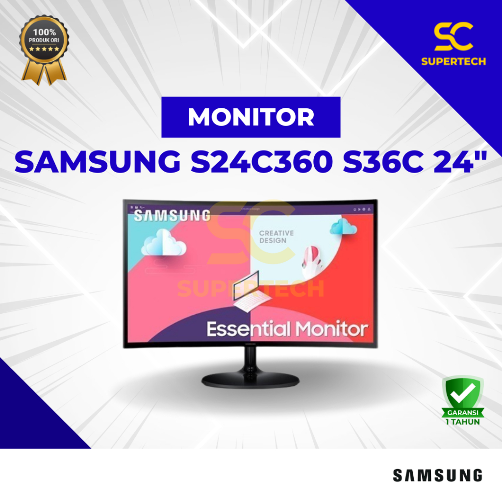 Jual Monitor LED Samsung S24C360 S36C 24" Curved 1080p FHD 75Hz VGA ...