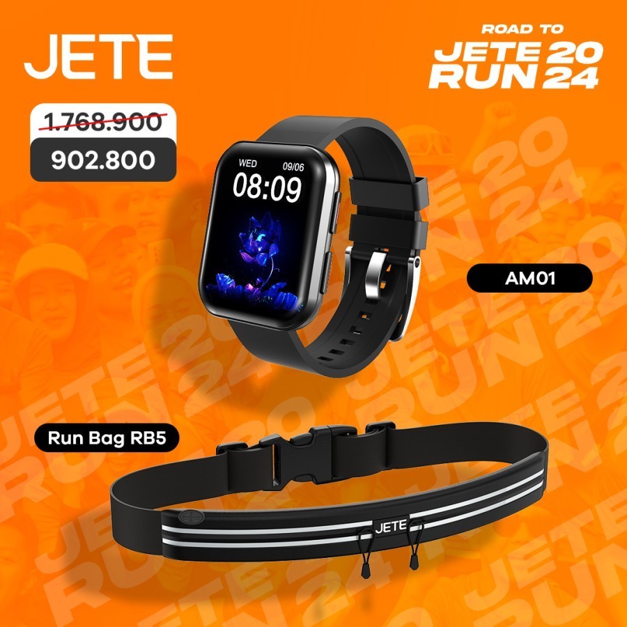 Jual JETE Smartwatch AM1 Amoled Screen With IP68 Bundle Run Bag RB5 ...