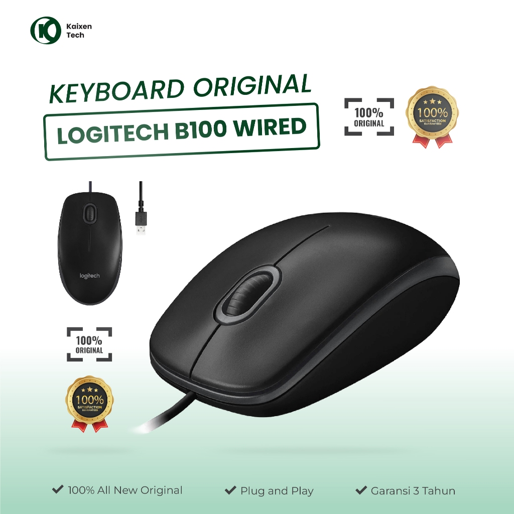 Jual Mouse LOGITECH B100 Mouse Kabel USB Optical | Shopee Indonesia