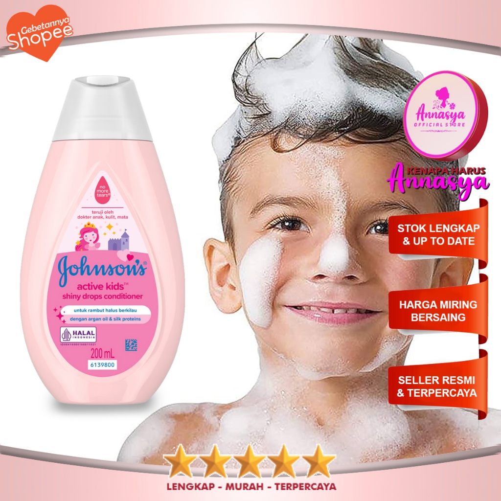 Jual JOHNSON'S Active Kids Shiny Drops Conditioner- Kondisioner Anak ...