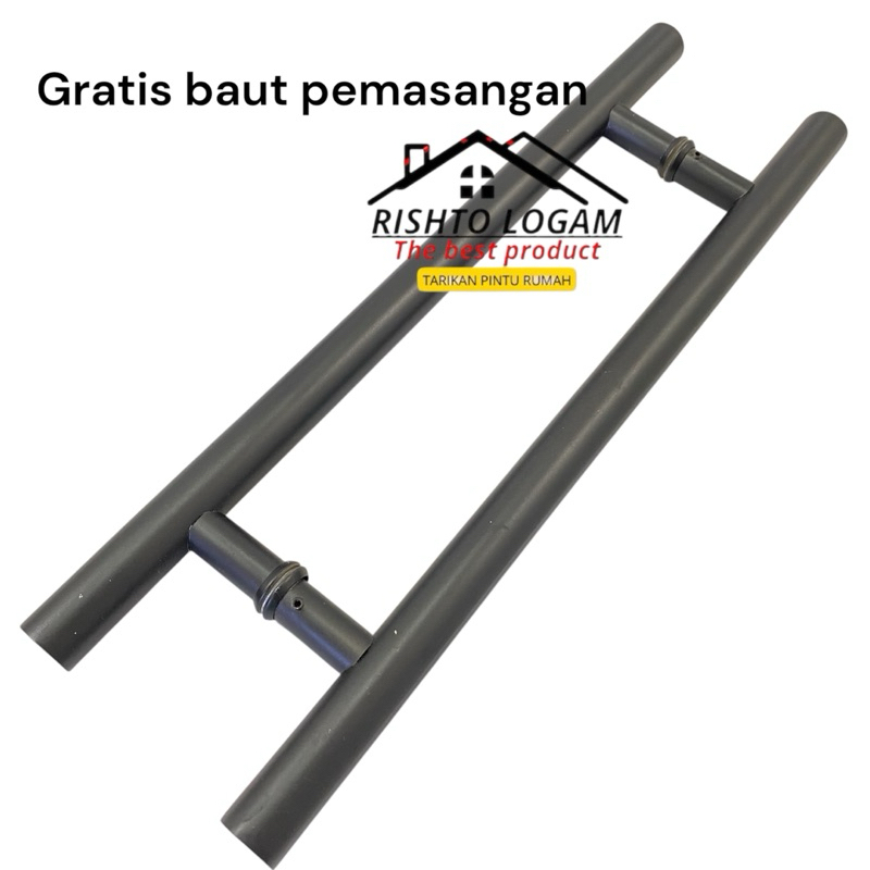 Jual Handle pintu baut tembus Hitam dop 45cm 60cm dan 35cm tarikan ...