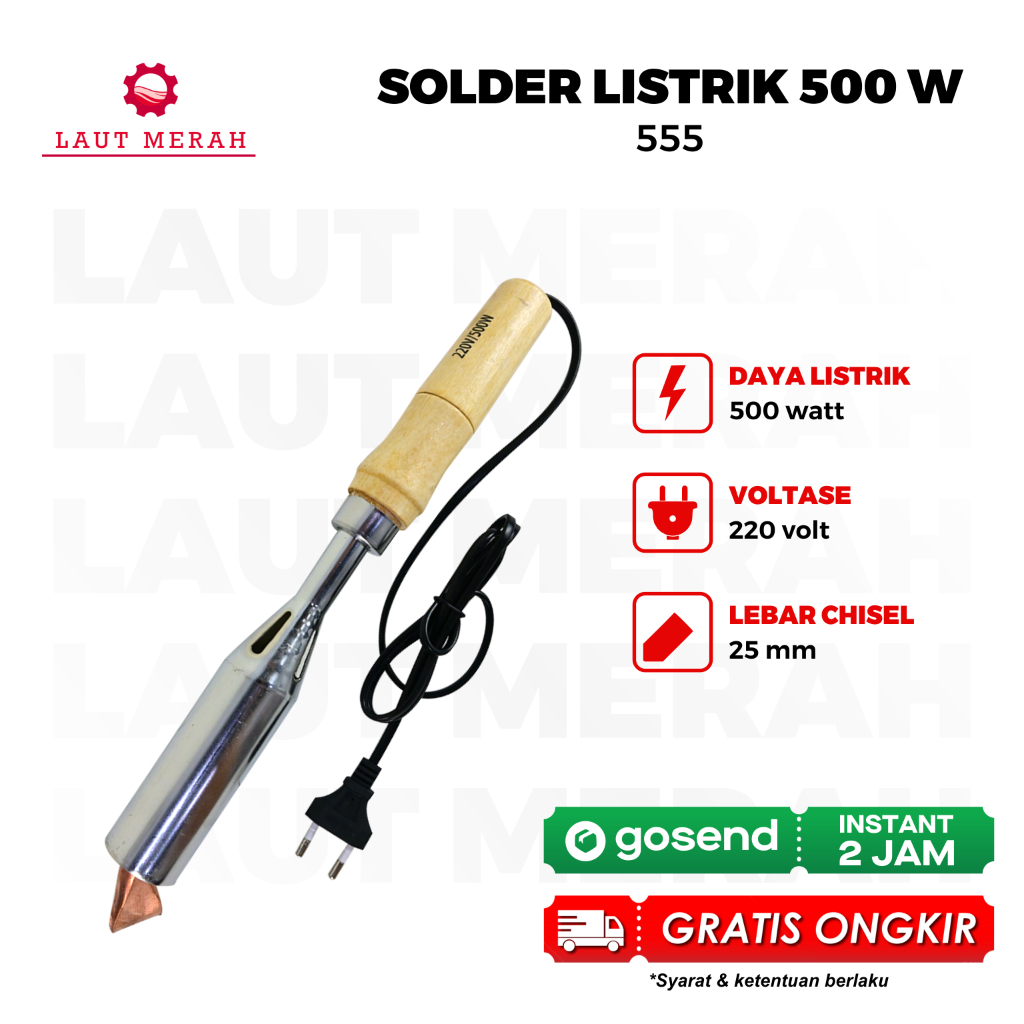 Jual Solder Listrik 500W Gagang Kayu 555 500 Watt Electric Soldering ...