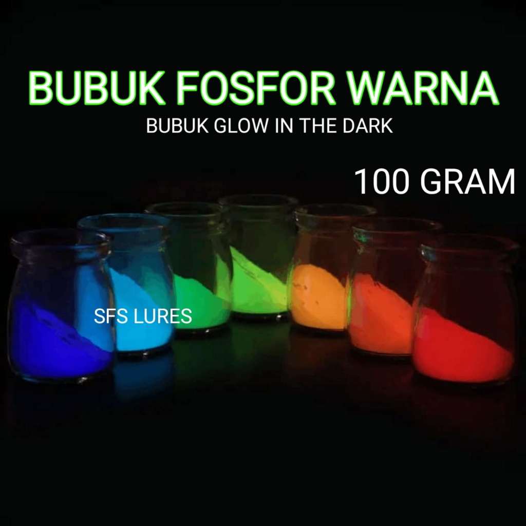 Jual Fosfor warna assist hok jig glow in the dark 100gram fosfor gid ...
