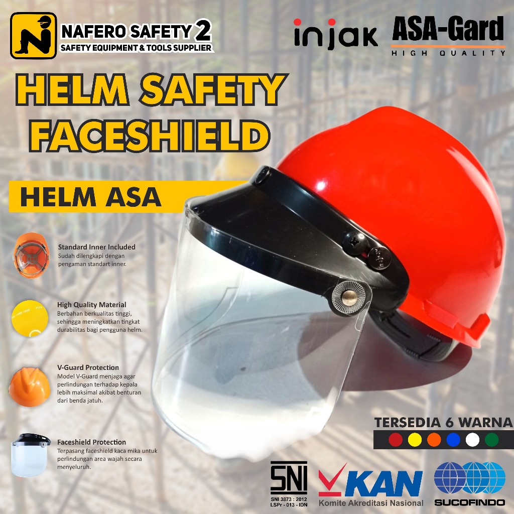 Jual HELM FACESHIELD MERK ASA-Gard APD SAFETY PROYEK POLYCARBONACE ...