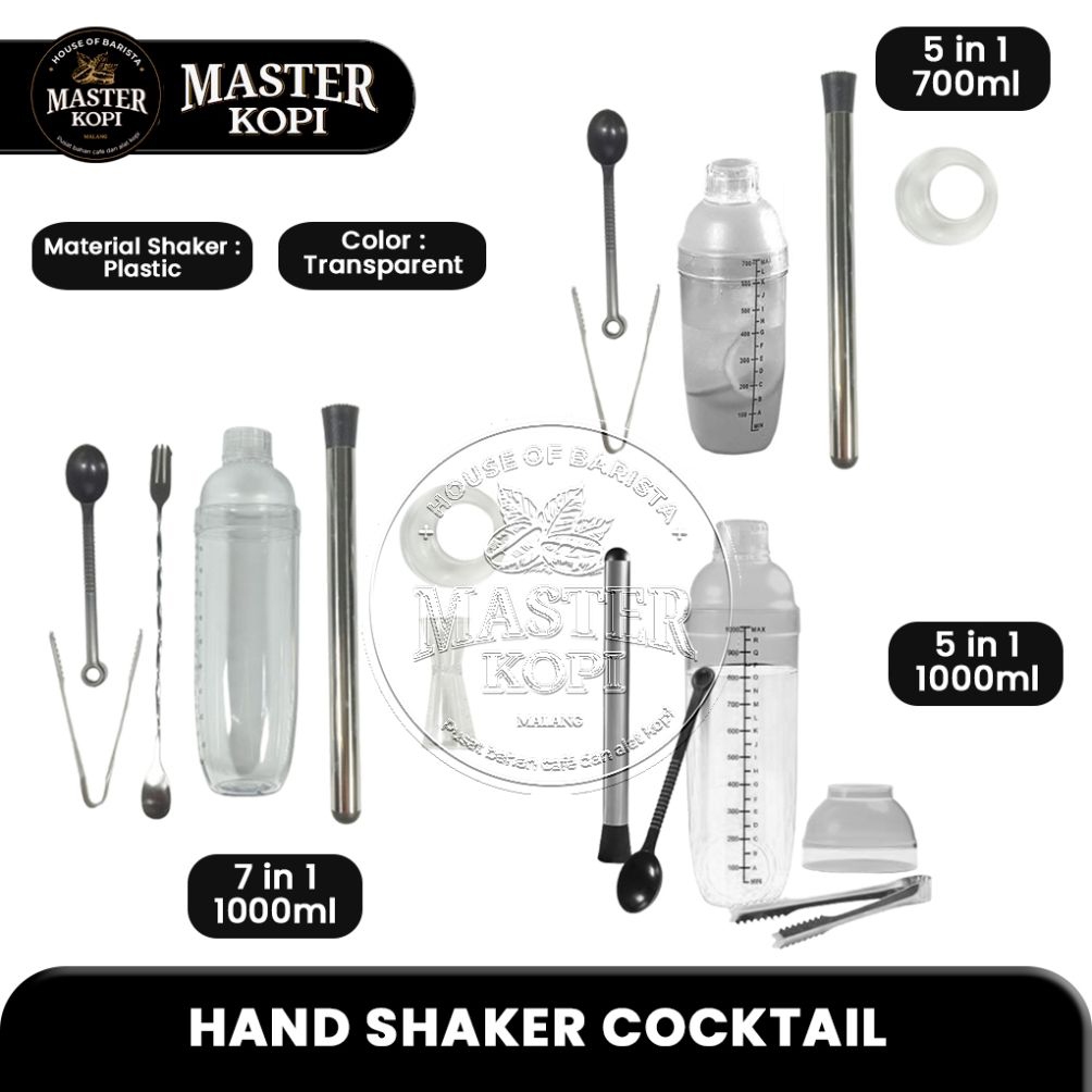 Jual Bartender Bar Tools Set Alat Cocktail Shaker Plastik (Pilih Varian ...