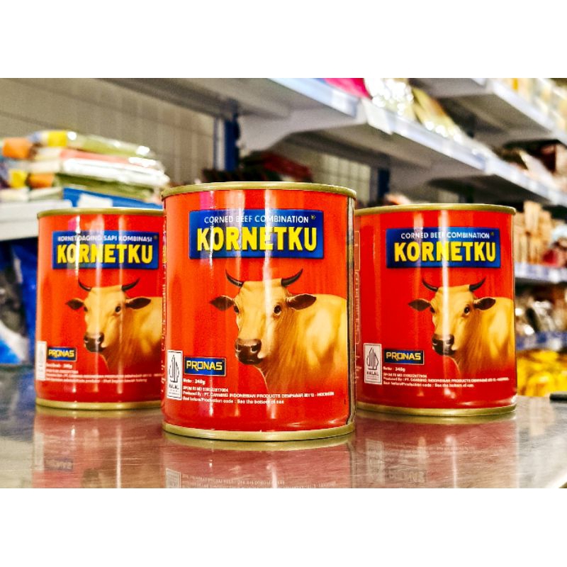 Jual Kornetku Daging sapi kaleng 340gr/Kornetku daging sapi kombinasi ...