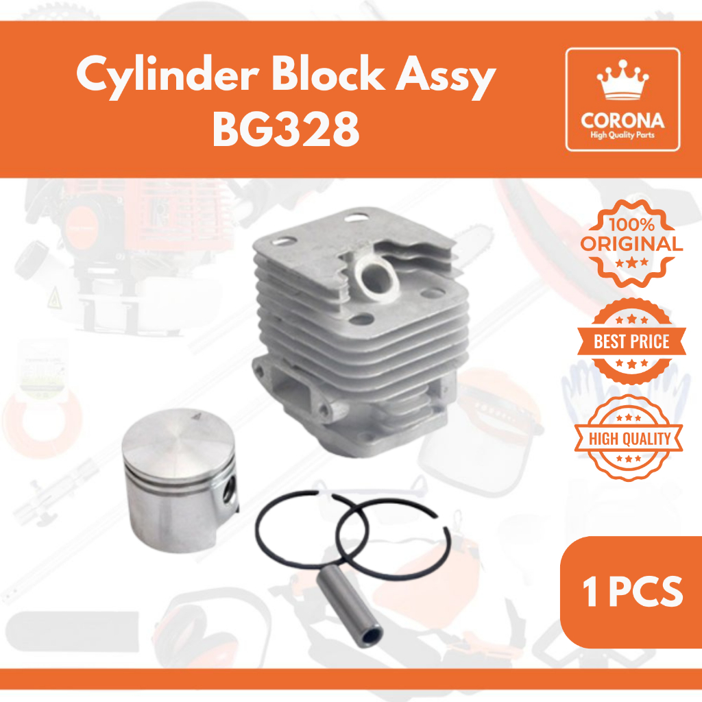 Jual Cylinder Silinder Block Assy BG 328 Blok Seher Komplit Boring Lengkap Mesin Potong Rumput ...