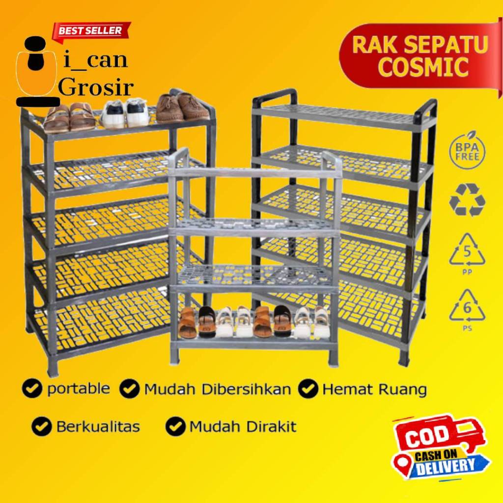 Jual RAK SEPATU COSMIC 5 SUSUN / 3 SUSUN / 4 SUSUN CALISTA / TEMPAT ...