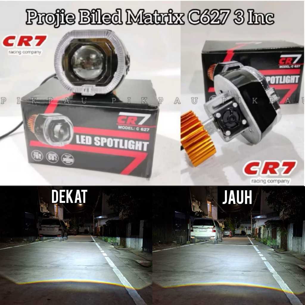 Jual Lampu Tembak Projie Biled Matrix 3 Inc Flat Cut Putih High Low ...