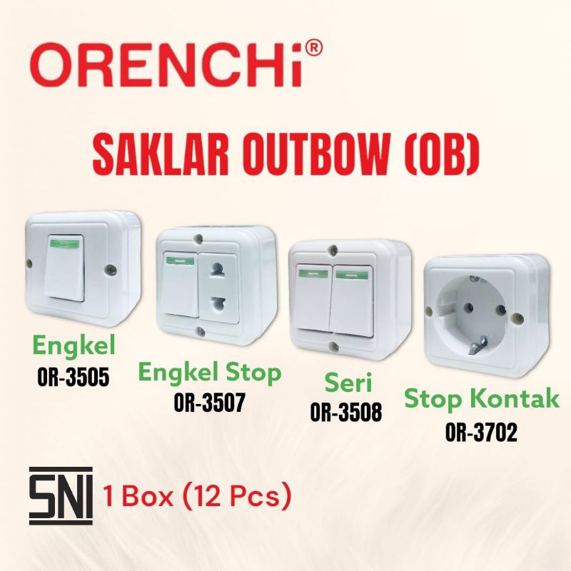 Jual ORENCHI VENUS Saklar Stop Kontak Arde Single Engkel Seri Double ...