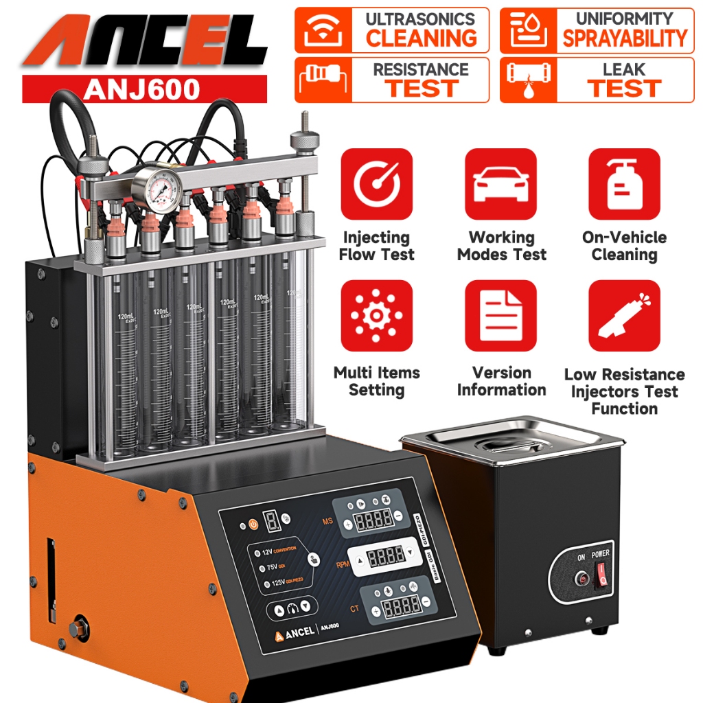 Jual ANCEL ANJ600 220V 6-silinder Ultrasonic Fuel Injector Machine ...