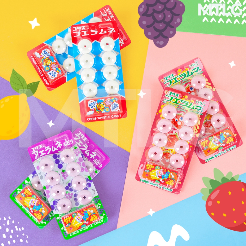 Jual [Kids Favorite] Fue Ramune Whistle Candy Strawberry / bahan gula ...