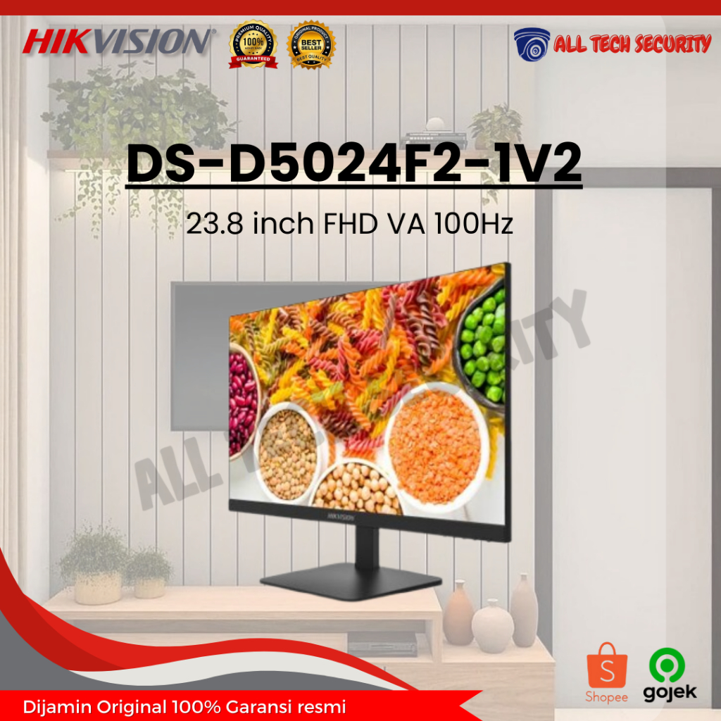 Jual HIKVISION DS-D5024F2-1V2 23.8 inch FHD VA 100Hz | Shopee Indonesia