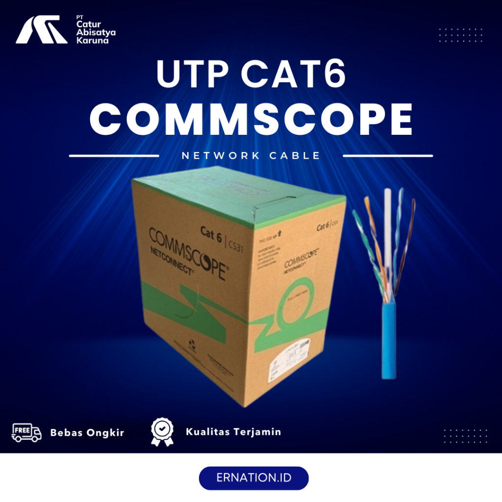 Jual Kabel AMP Commscope Cat 6 UTP Blue 305m Original | Shopee Indonesia