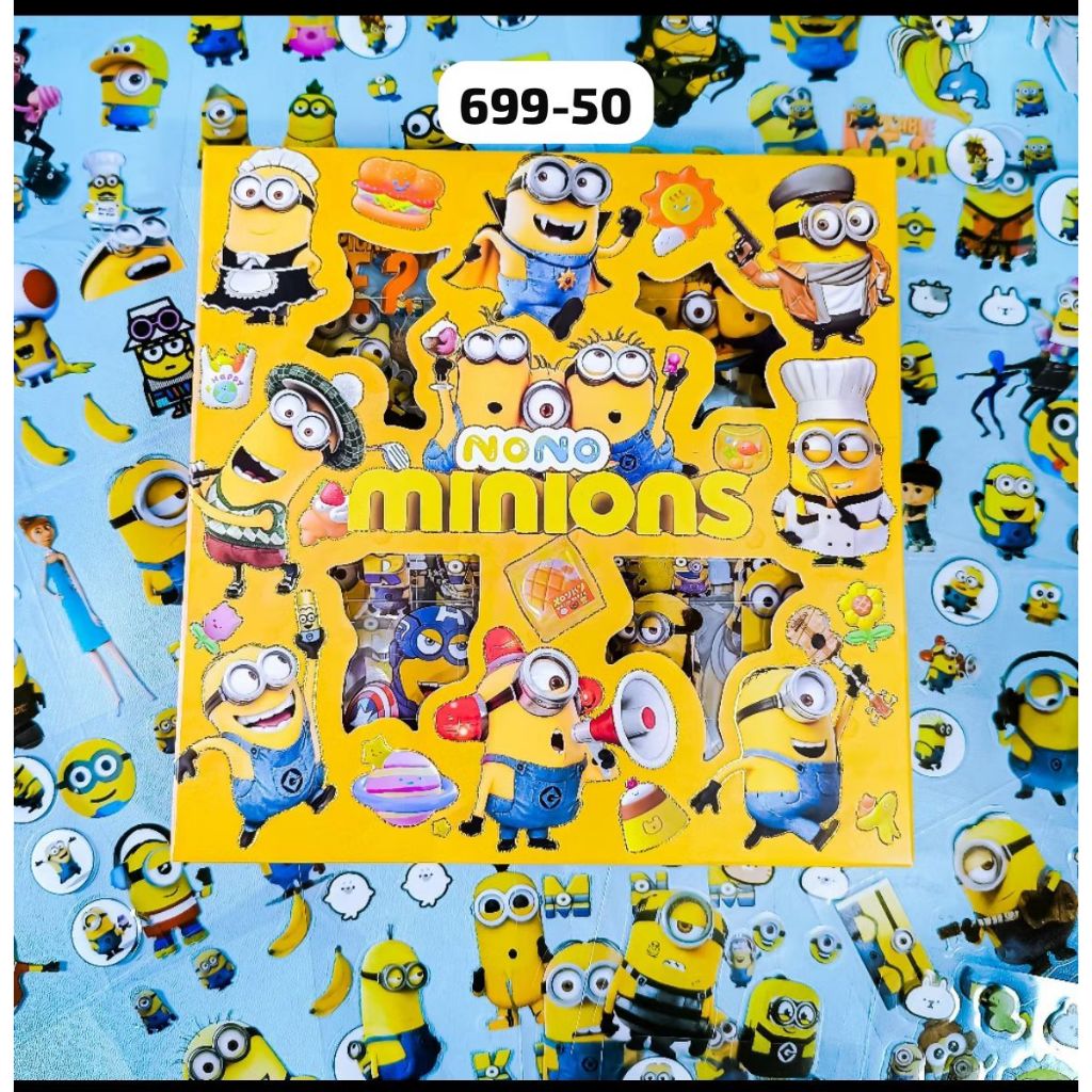 Jual Stiker Momo & Nono Stiker Motif Minion Stiker Waterproff Isi 100 ...