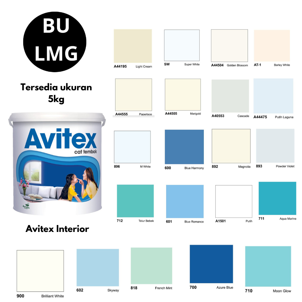 Jual Avitex Interior Rumah Ruang Tamu || Cat Tembok 1 Kg [Avitex Gold ...