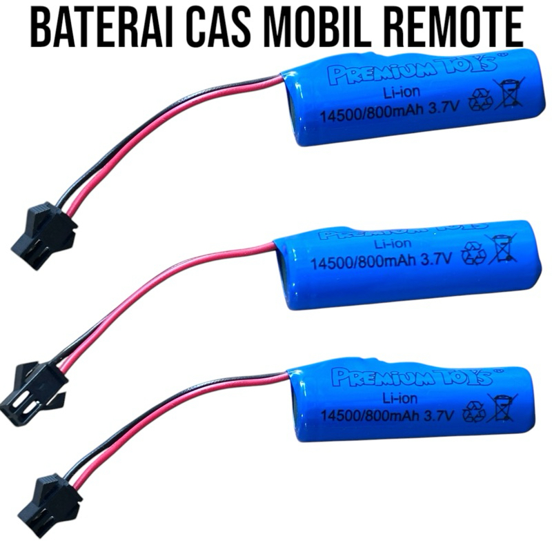 Jual BATERAI CHARGER 14500/800mAh 3.7V / BATERAI MOBIL REMOTE CONTROL ...