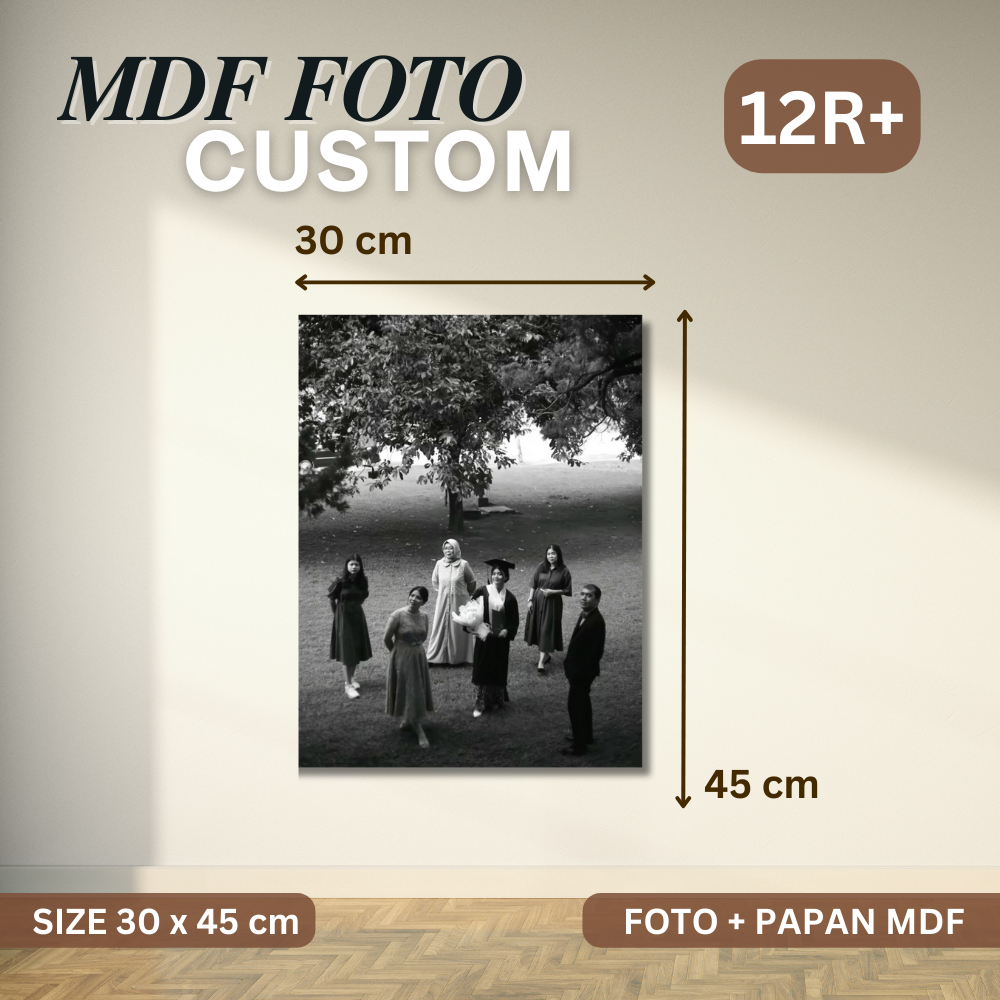 Jual [12R+] Cetak Foto MDF Custom Papan MDF 30x45 cm Kayu MDF 12R ...