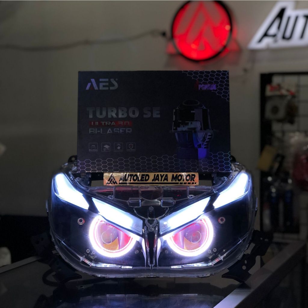 Jual BILED AEROX NEW PROJECTOR BILED AES TURBO BI-LASER 3 INCH 75 WATT ...