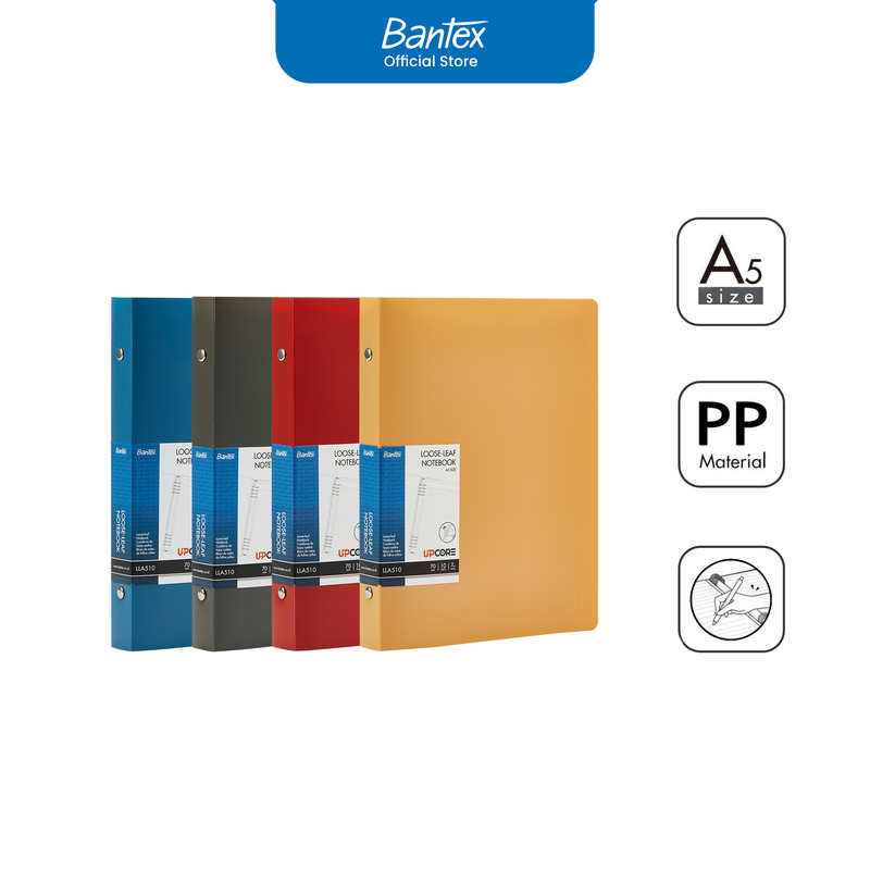 Jual Bantex Binder Buku Catatan A5 Loose-Leaf Notebook 8 Ring Bahan PP ...