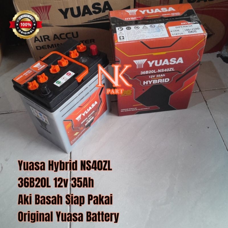 Jual Aki Mobil Yuasa Hybrid NS40ZL 36B20L 35Ah Accu Basah Siap Pakai | Shopee Indonesia
