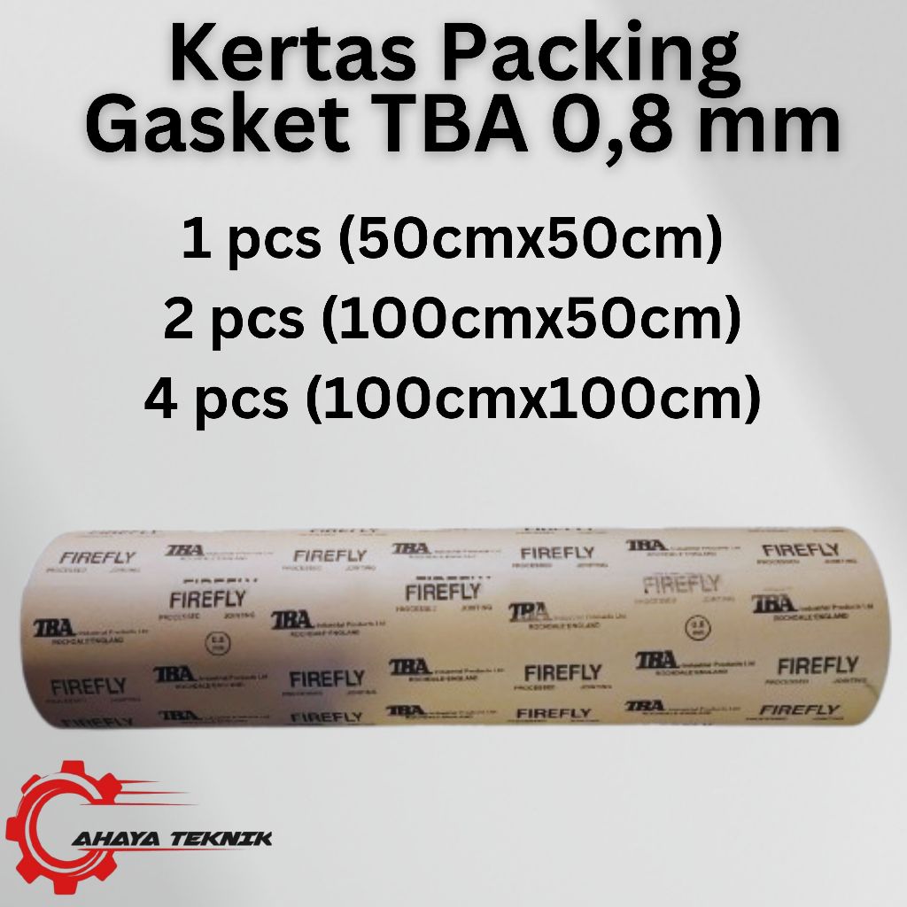 Jual Kertas Packing Paking Gasket TBA Firefly 0,8 mm | Shopee Indonesia