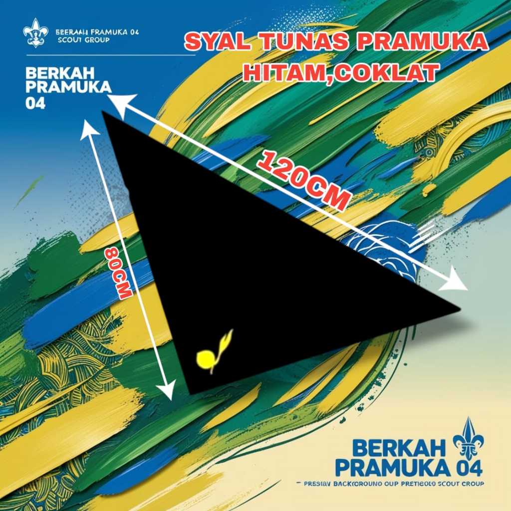 Jual Slayer syal scraft pramuka tunas kelapa hitam bahan satin | Shopee ...