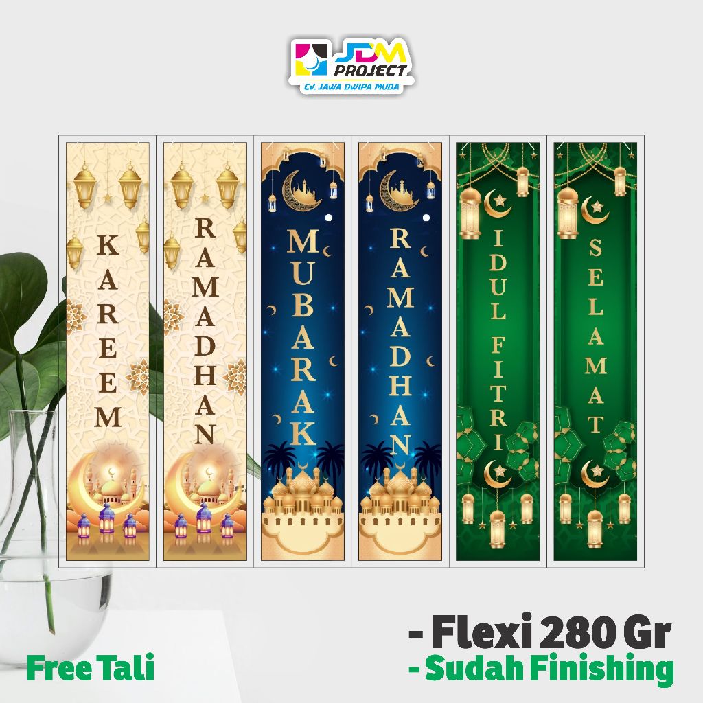 Jual JDM Project - Backdrop Banner Spanduk Happy Ramadhan Eid Mubarak ...