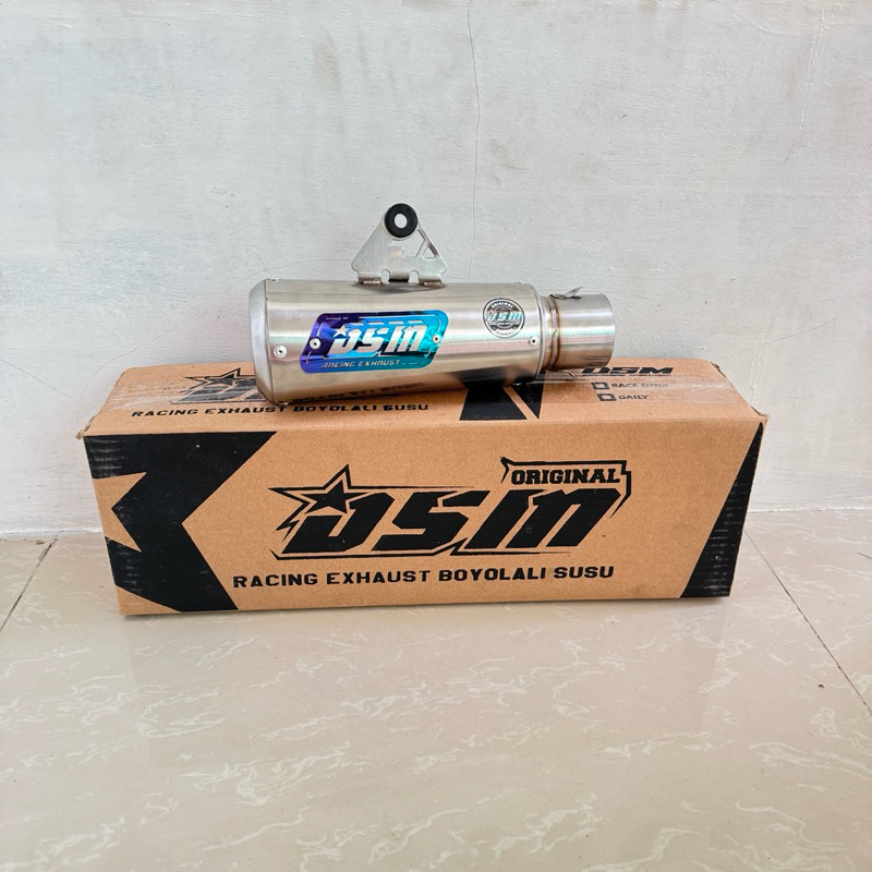 Jual Knalpot Dsm Gp 2 emblem blue sarteng&sarfull | Shopee Indonesia