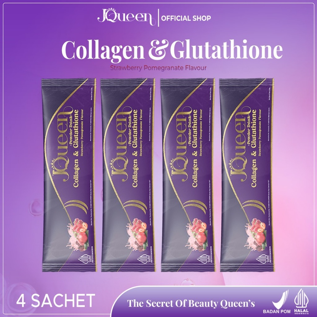 Jual JQUEEN-Collagen dan Glutation Fiber Drink 4 Sachet 60gr | Shopee ...