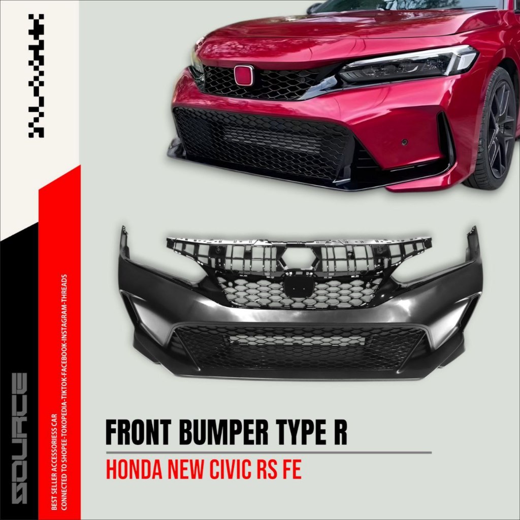 Jual UPGRADE FRONT BUMPER HONDA NEW CIVIC SEDAN RS FE 2022 - NOW ( TO ...