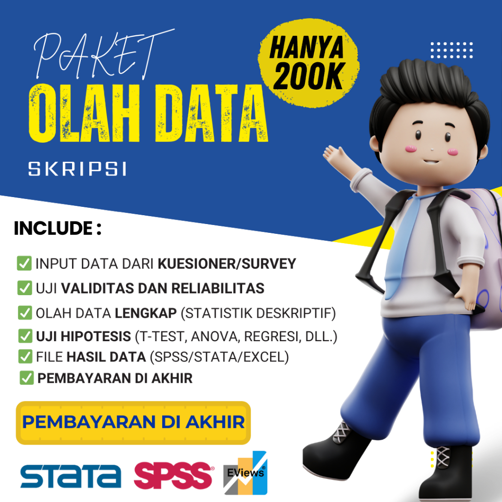 Jual Jasa Olah Data Skripsi Murah & Cepat | SPSS STATA Excel | Uji Statistik Lengkap | Shopee ...