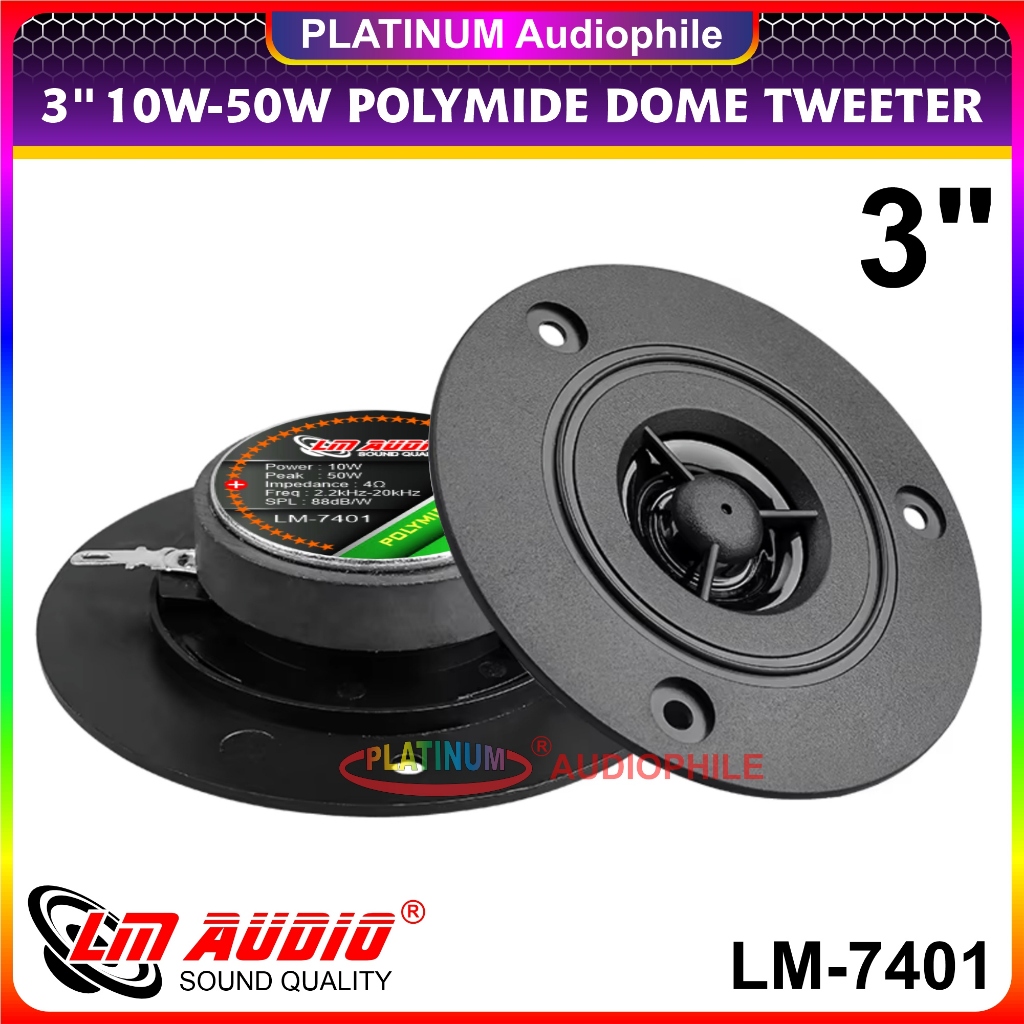 Jual Tweeter 3 Inch Polymide Dome 3" Hifi Tweter Speaker LM-7401 ...
