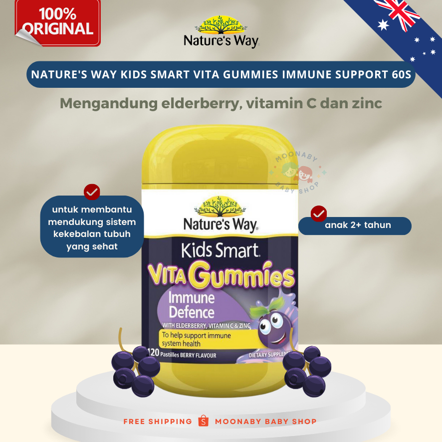 Jual Exp 09/2026 Nature's Natures Way Kids Smart Vita Gummies Immune ...