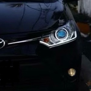 Jual headlamp vios limo gen 3 2014 custom projector angel eyes devil ...